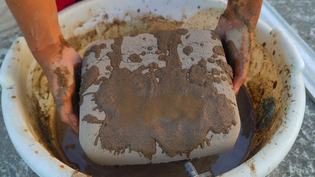 New Video🔊Pure sand mud new shapes crumbling+dipping in water 🌪️very ...