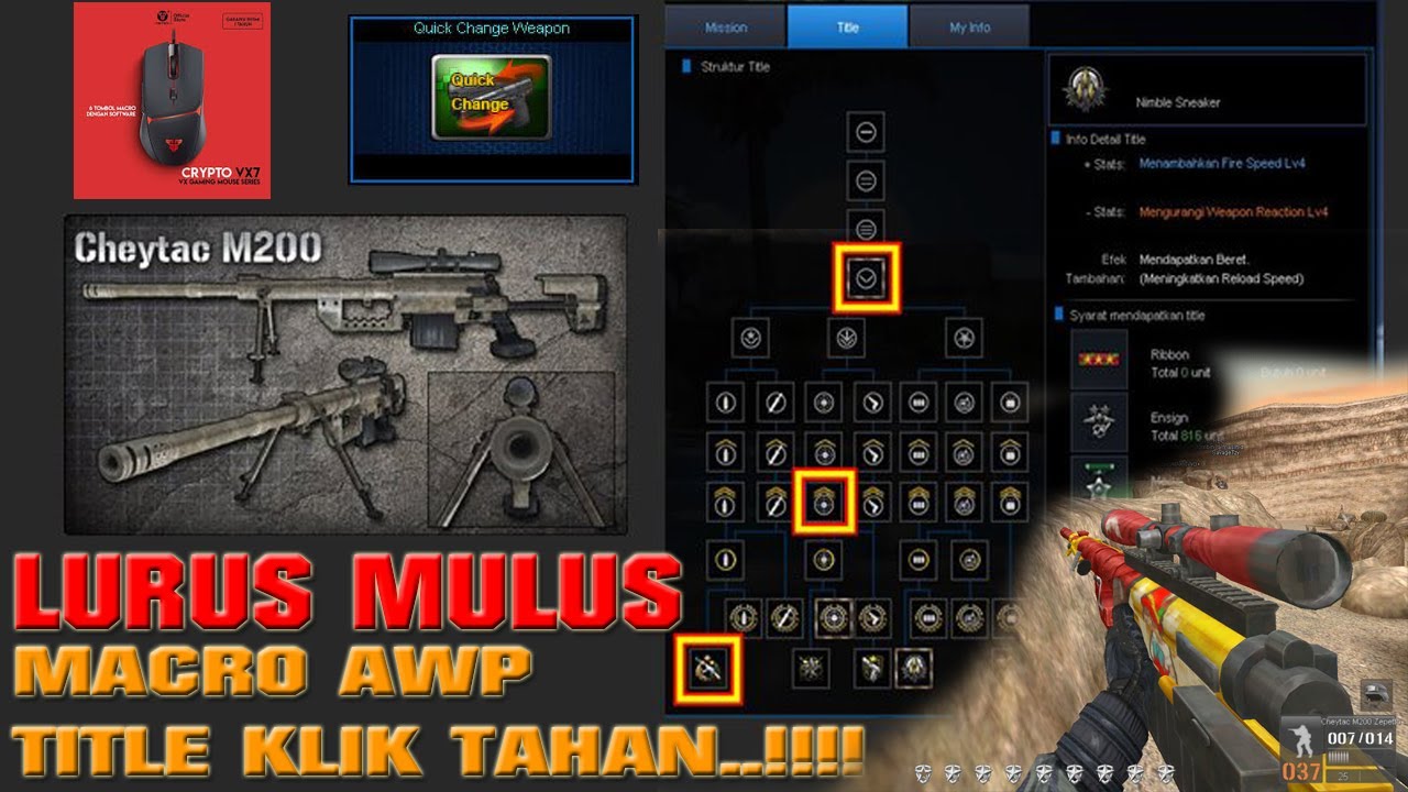 CHEYTAC M200 TITLE klik tahan cara setting mouse macro fantech crypto ...