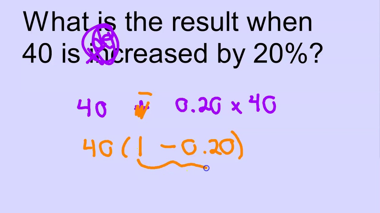 Percent Increase And Decrease Pattern Youtube 7553