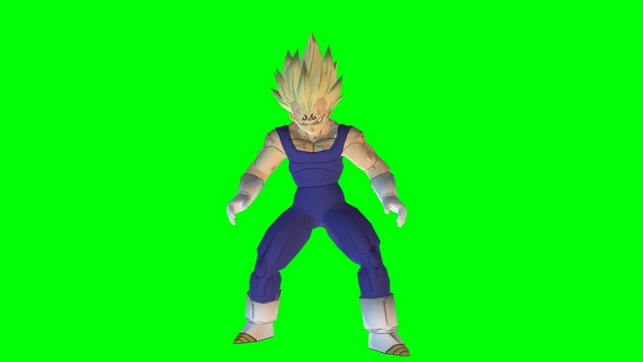 Vegeta End Majin dragon ball idle animated front chroma - YouTube