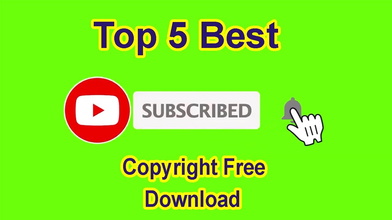 top 5 subscribe button animation | copyright free Youtube subscribe ...