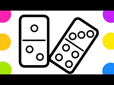 How to draw a domino - Drawing for kids