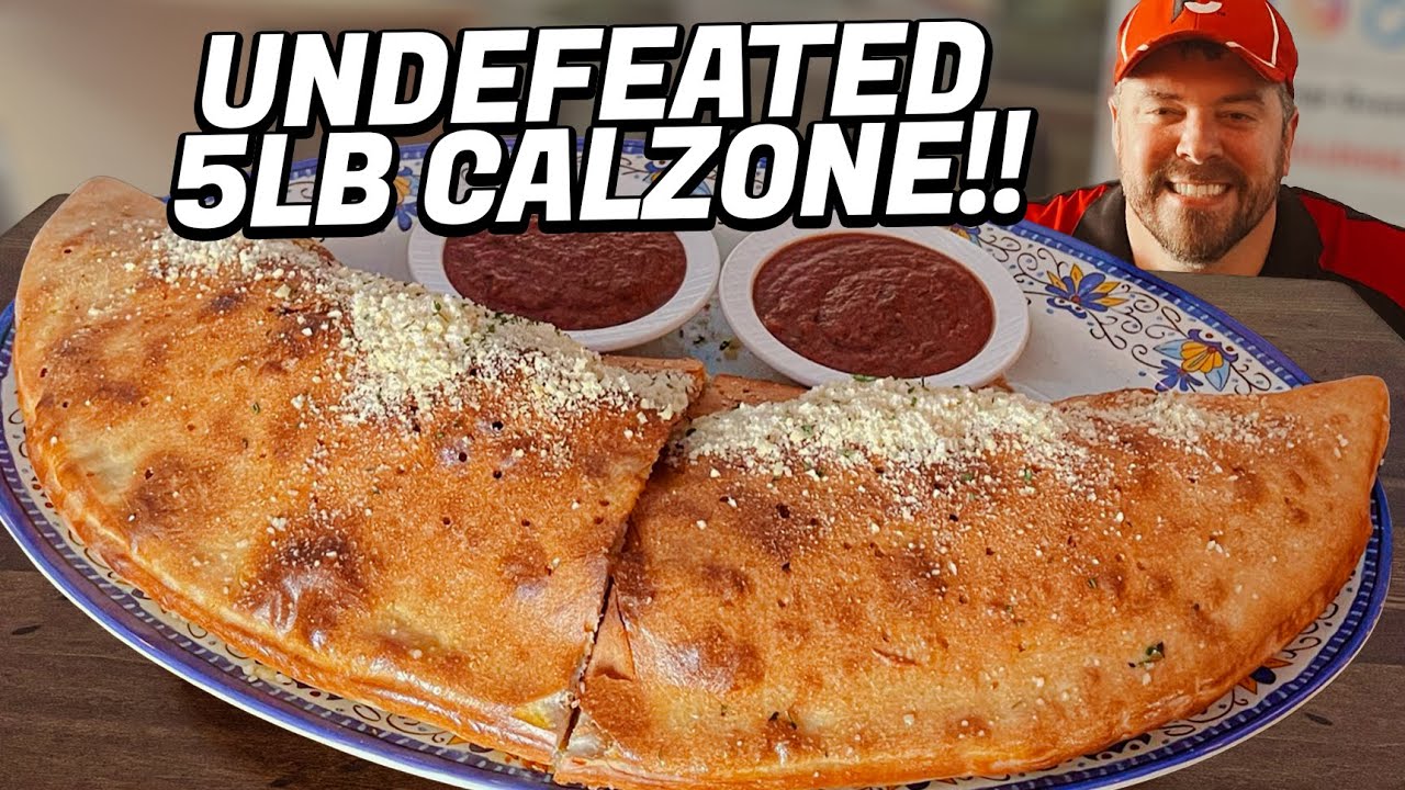 Milano's Undefeated 5lb "Godfather" Italian Calzone Challenge!! - YouTube