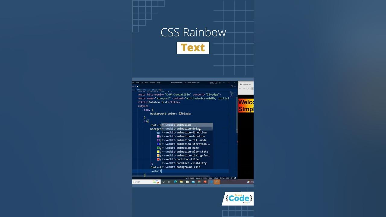 CSS Rainbow Text In One Minute How To Create Rainbow Text In CSS css-rainbow-text-in-one-minute-how-to-create-rainbow-text-in-css