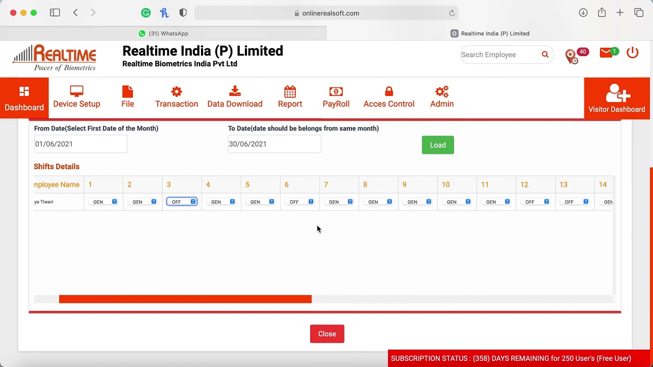 Change Shift Onlinerealsoft.com | SHift Roaster | Shift Change - YouTube
