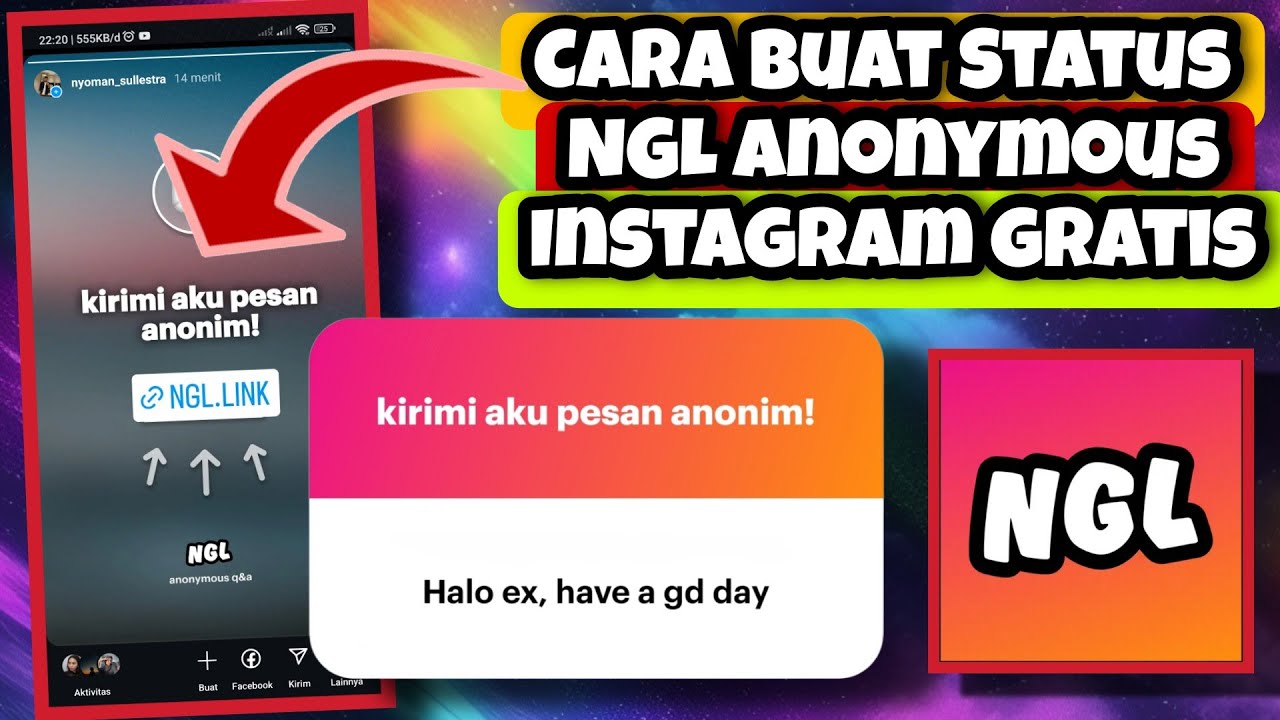 Cara Membuat Status NGL Anonymous Chat Lihat Siapa Pengirimnya || Cara ...