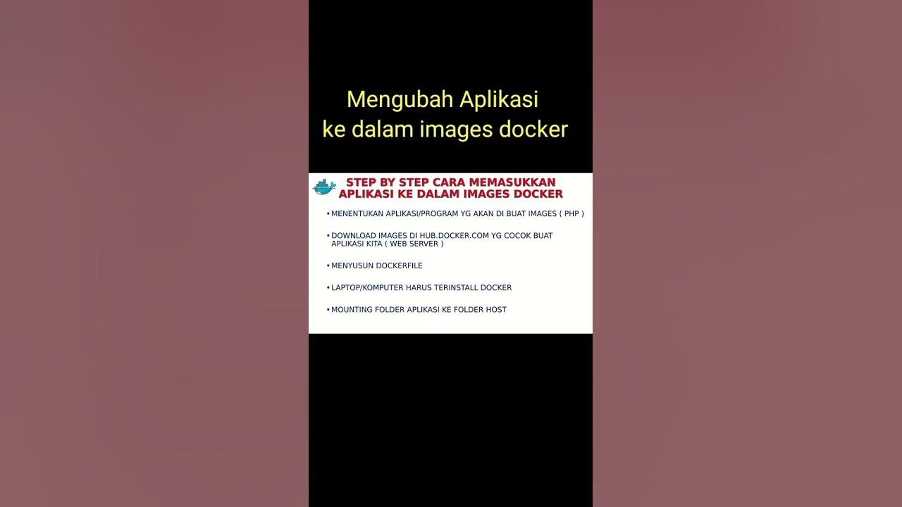 Dockerize Aplikasi Php Dockertutorial Docker Containerize Youtube