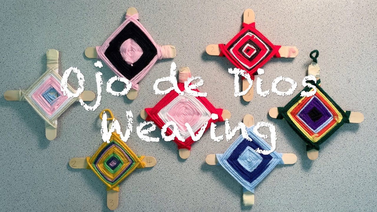 How to Create an Ojo de Dios (God's Eye) Weaving - YouTube