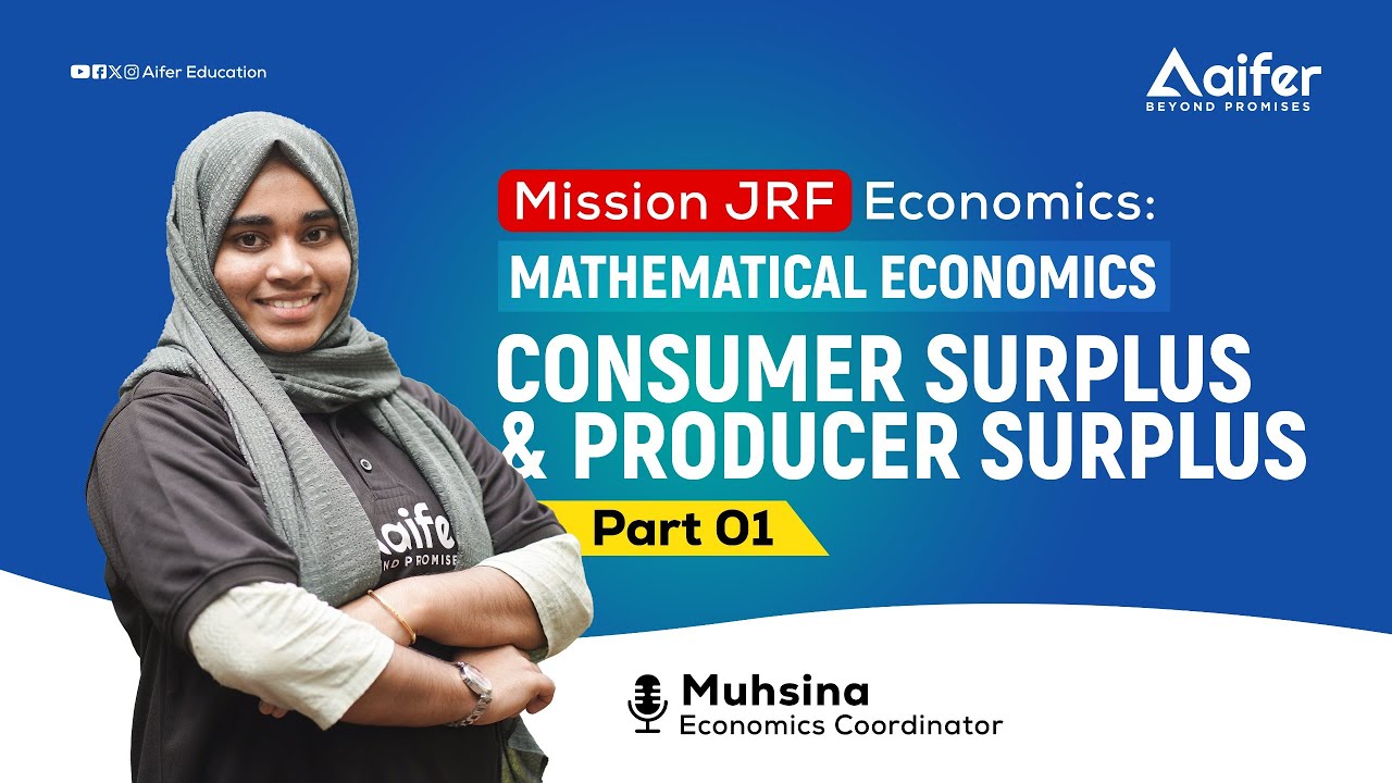 Mathematical Economics Consumer Surplus & Producer Surplus part 1 ...