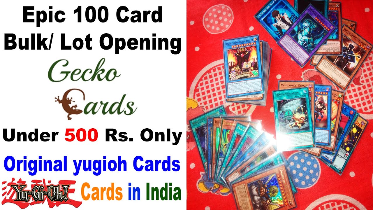 1st time in India Gecko Card's Yugioh 100 card Lot/Bulk Opening - YouTube
