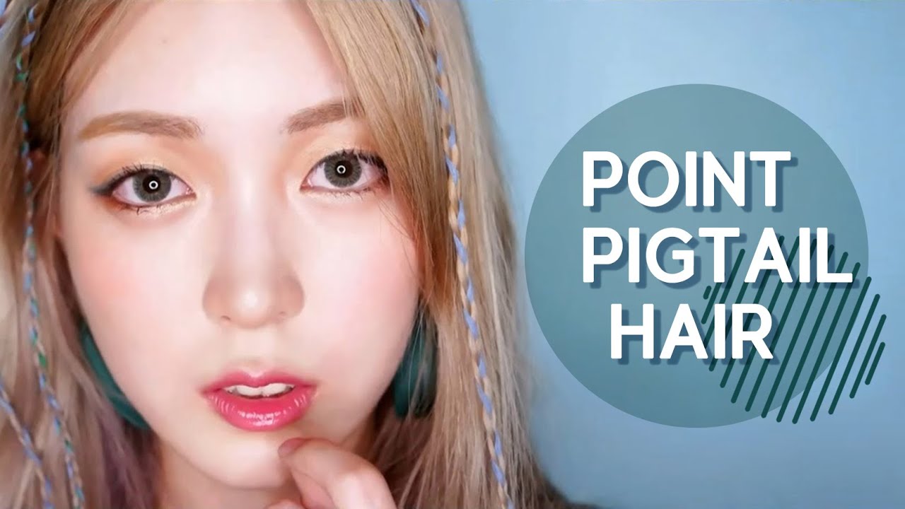 [ENG]포인트 땋기 헤어 point pigtail hair | CHES 체스 - YouTube