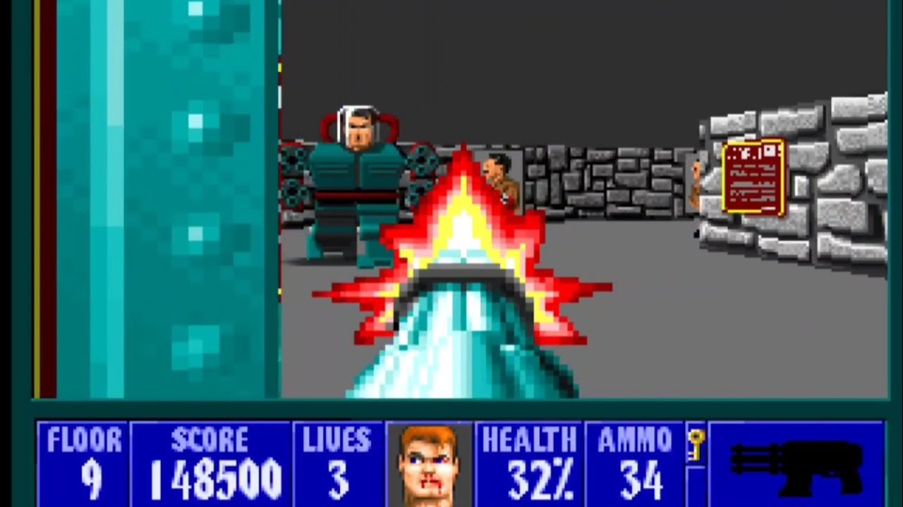 Wolfenstein 3D Episode 3 Floor 9 (FINAL BOSS) - YouTube