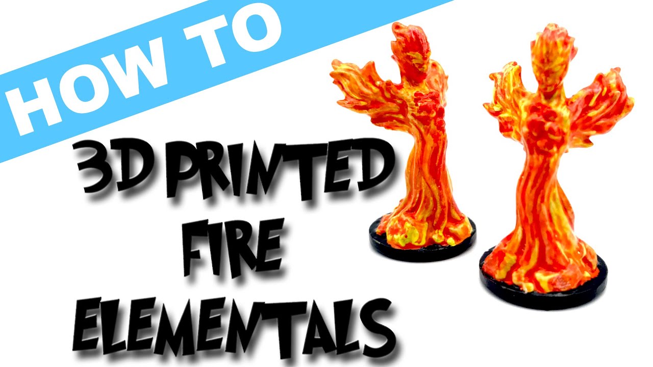 3D Printed Fire Elementals Off The Anycubic Photon S - YouTube