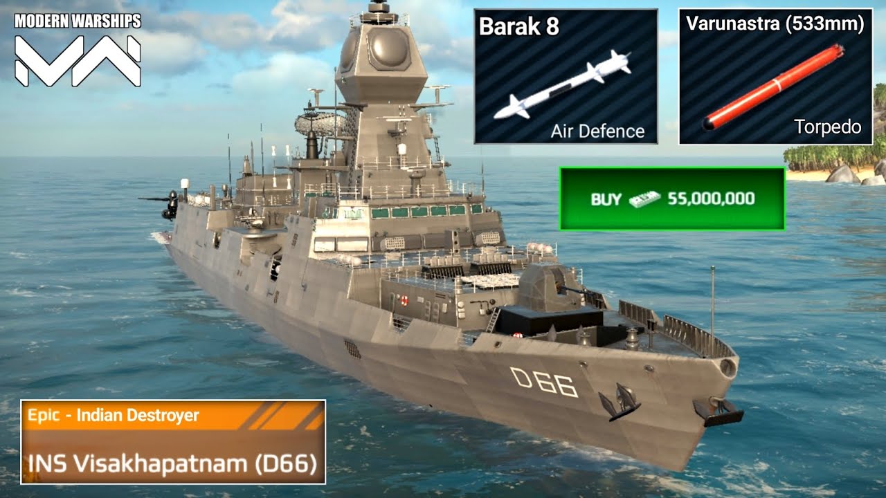 INS Visakhapatnam (D66) New Indian Ship Full Review And Gameplay ...