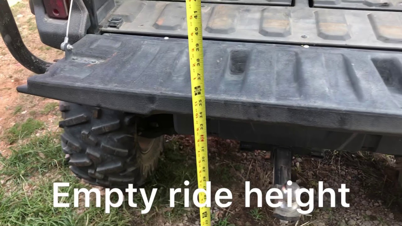 Test of pioneer 1000 load leveling shocks - YouTube