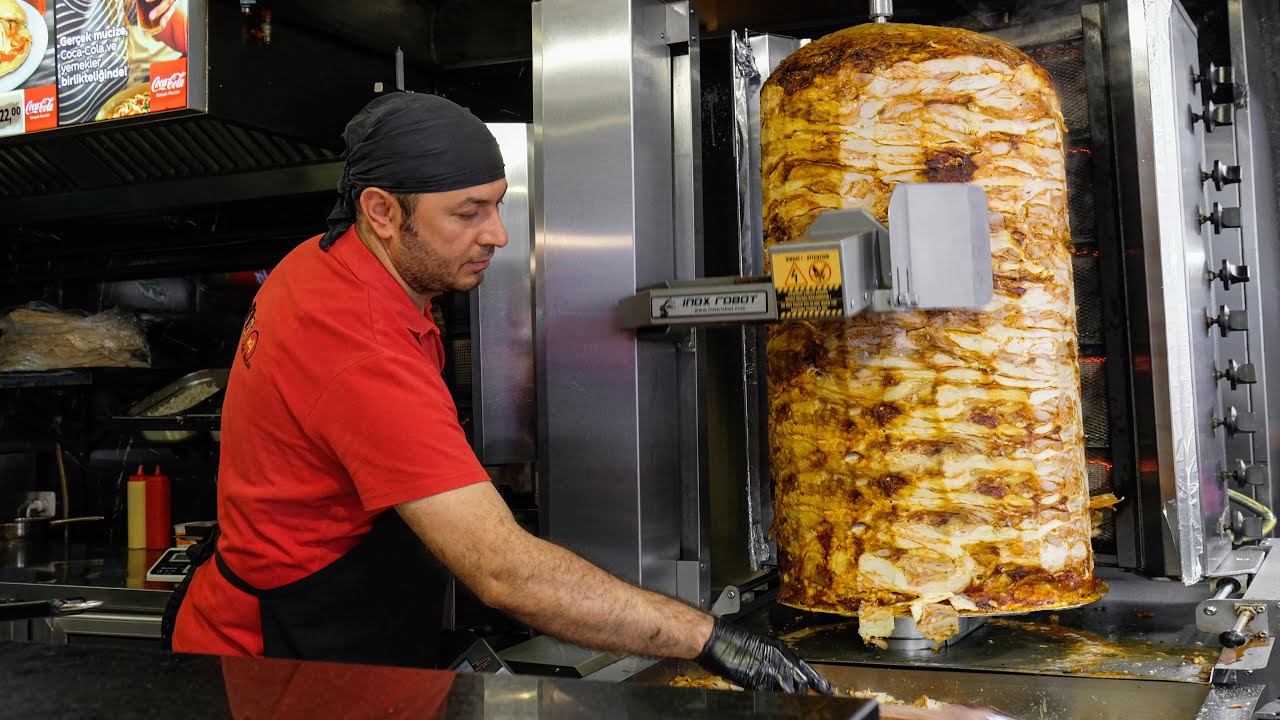 FULLY AUTOMATED SHAWARMA COOKING IN TURKEY! WOW! - YouTube