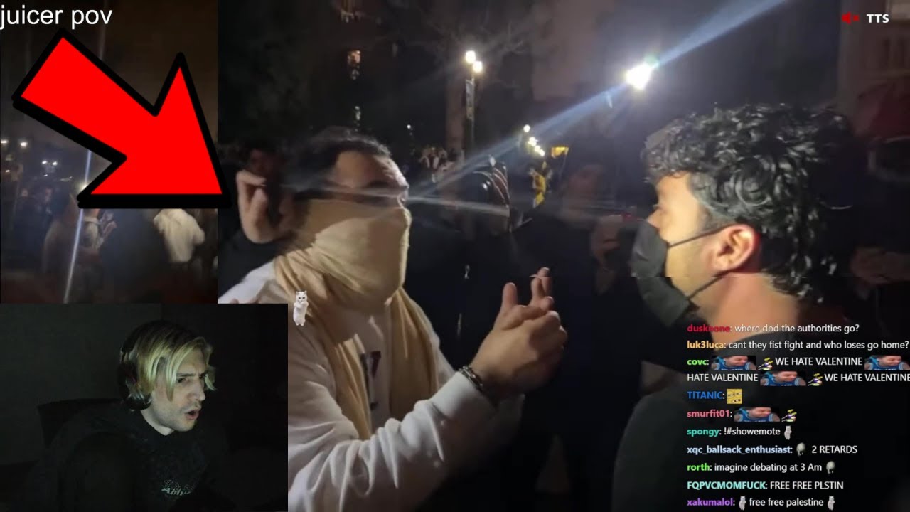 xQc reacts to Man Getting During Argument between Pro-Israel & Pro ...