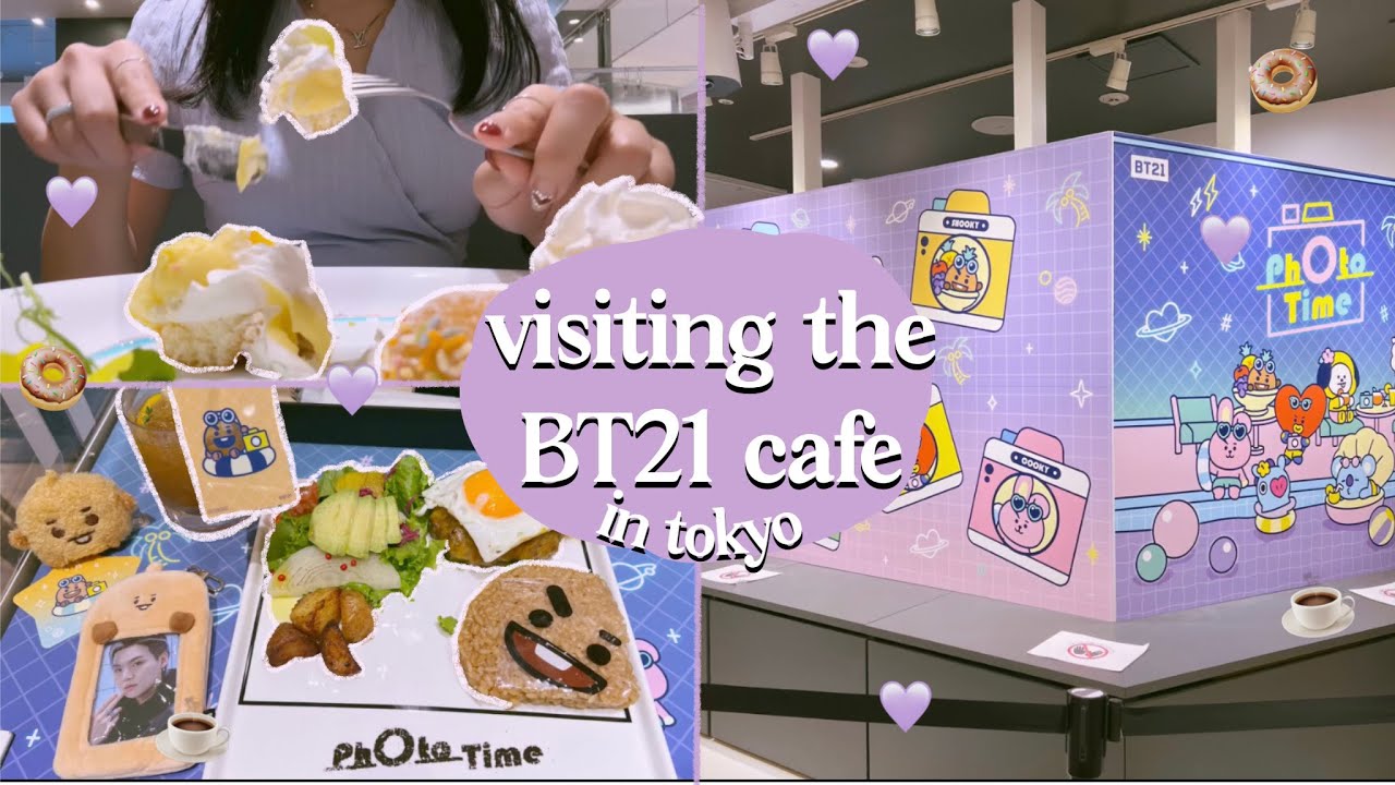 visiting the bt21 cafe in tokyo - photo time- | vlog#5 - YouTube