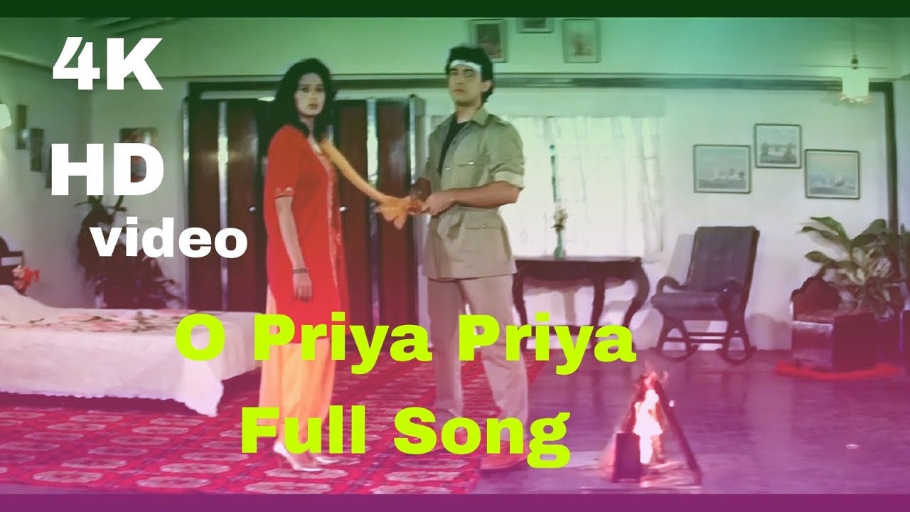O Priya Priya Full Song Heart Breaking Love Song Dil Aamir Khan Madhuri ...