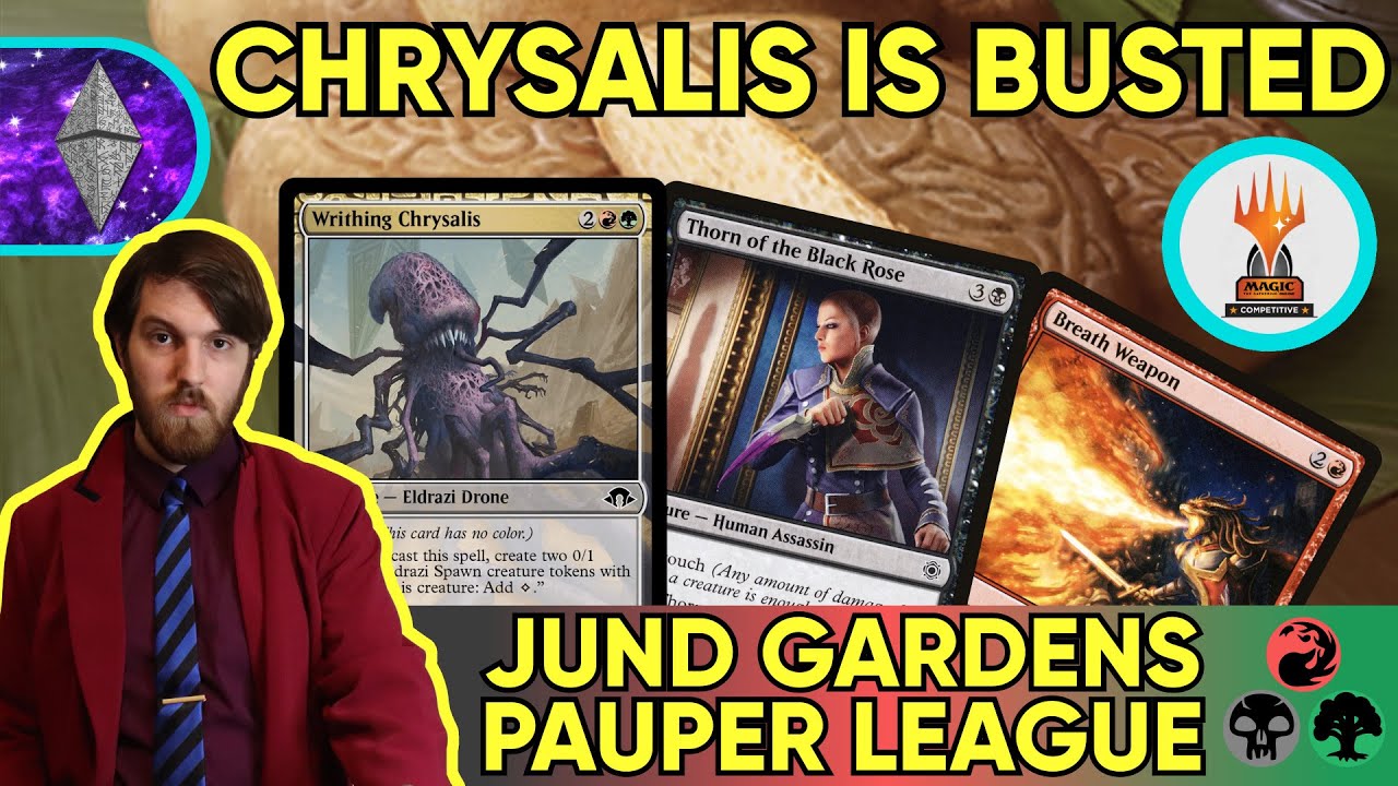 TROPHY with Writhing Chrysalis in Jund Gardens! MTG Pauper Gameplay ...