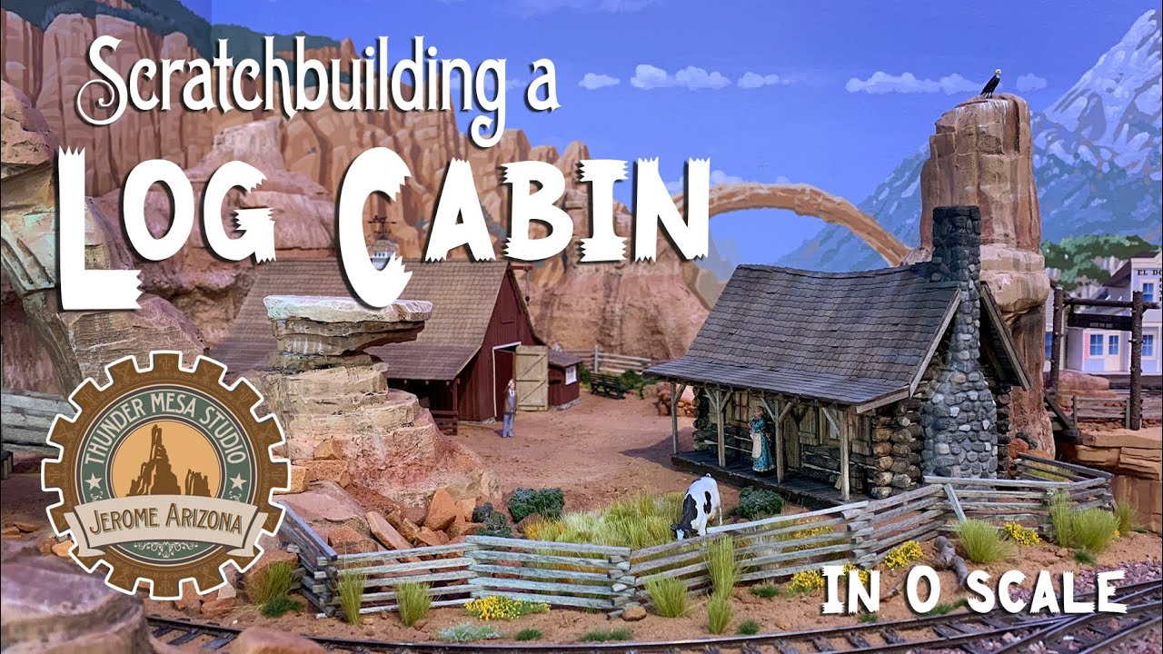 Scratch-building a Log Cabin in O Scale - YouTube