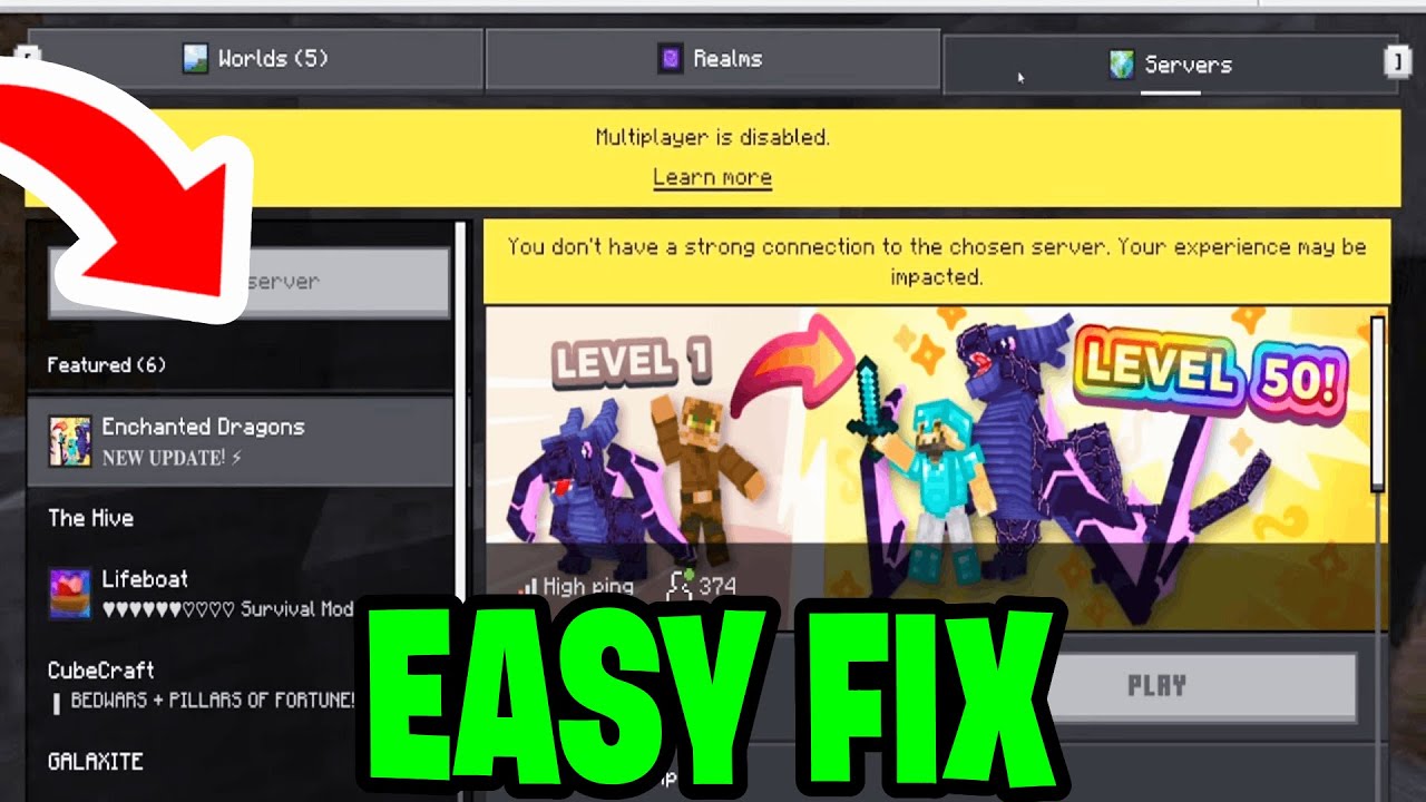 How To Fix Multiplayer Is Disabled In Minecraft Bedrock! - Android, IOS ...