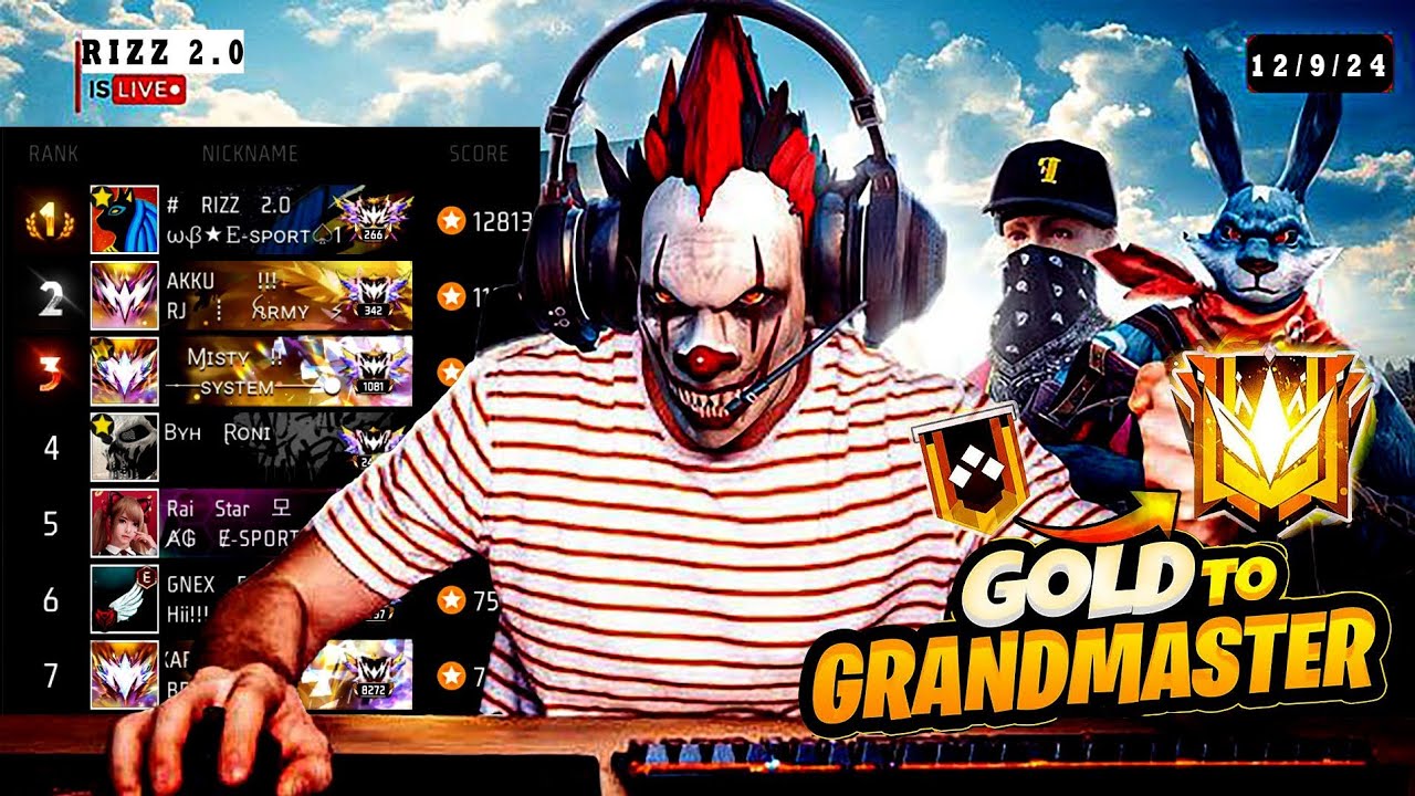 Free fire max rank push top1. Gran master lobby.. - YouTube