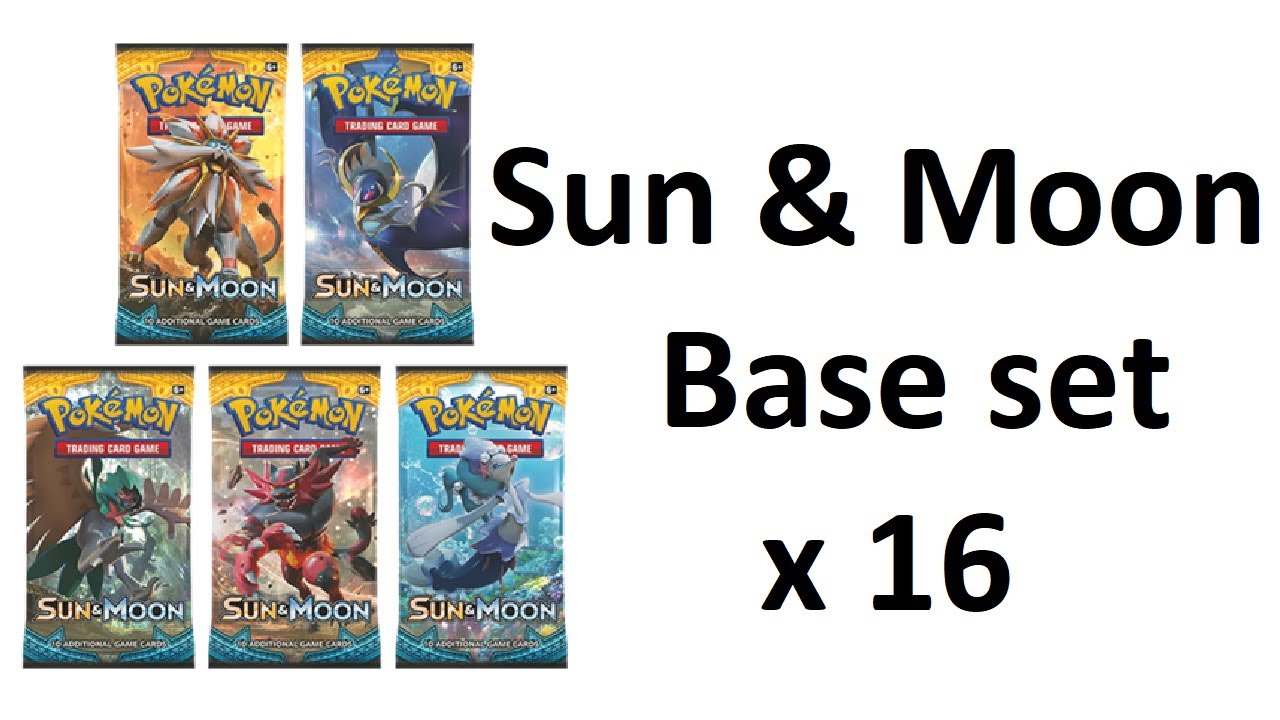 16x Sun and Moon Base packs - Opening Pokemon TCG - YouTube