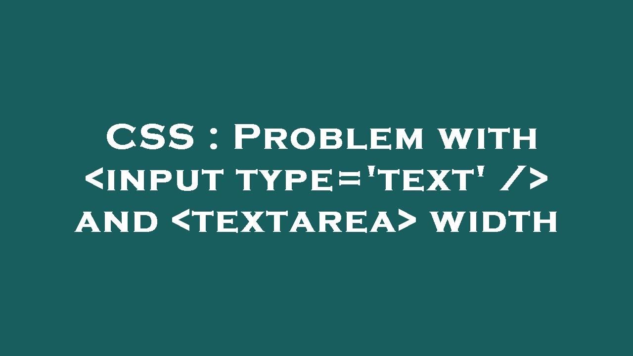 Css Unable To Set Textarea Width With Css Youtube Hot Sex Picture css-unable-to-set-textarea-width-with-css-youtube-hot-sex-picture