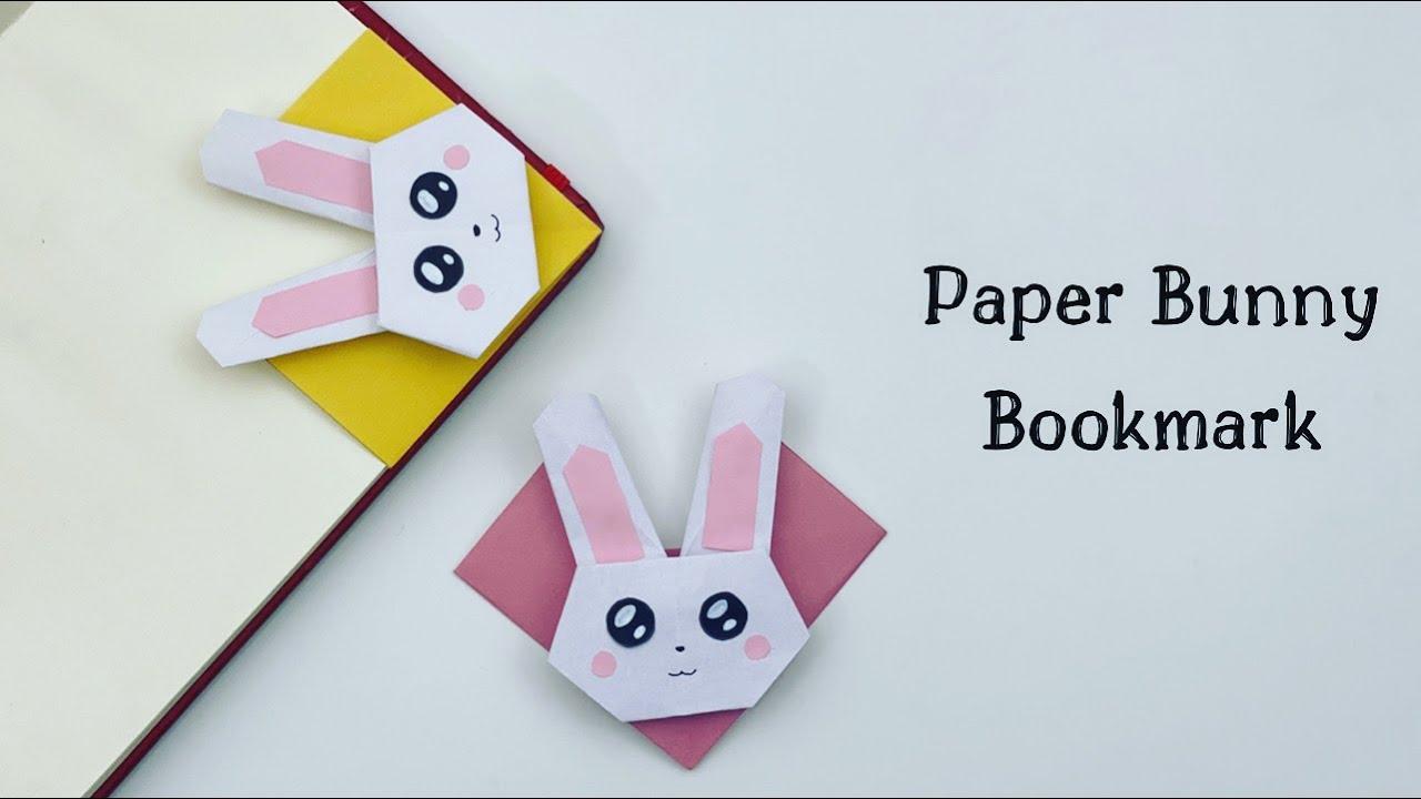 DIY Paper BUNNY Corner Bookmark!!! Paper Crafts For School / Origami ...