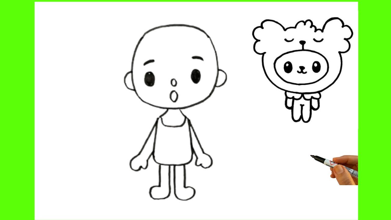 How to Draw Toca Boca character,Drawing Tutorial,Toca life world - YouTube