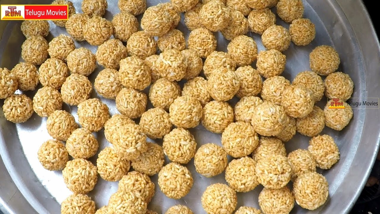 How to Cook Puffed Rice Laddu - Maramaralu Laddu Recipe | Healthy ...