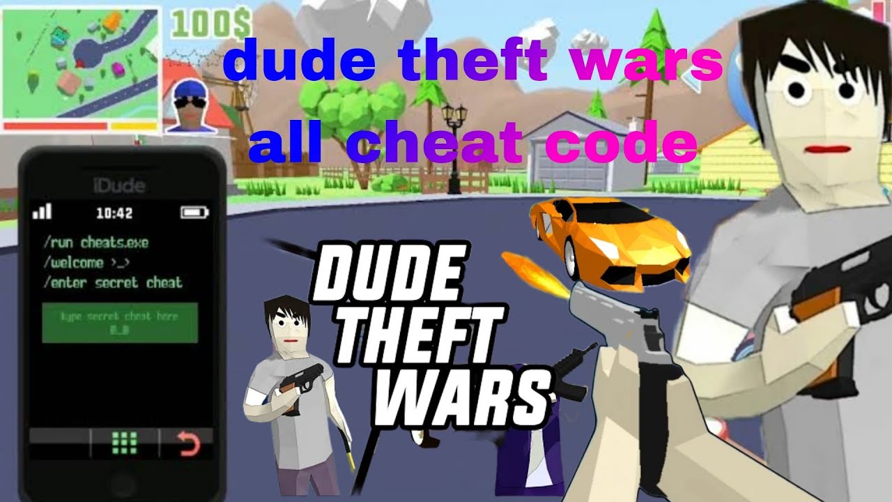 dude theft wars all cheat codes 2023 new update #cheat code video - YouTube