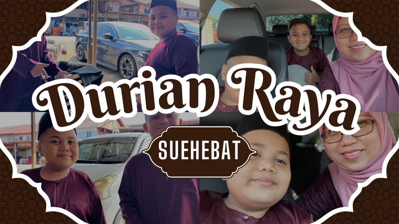 Raya makan kueh raya Raya makan durian - YouTube