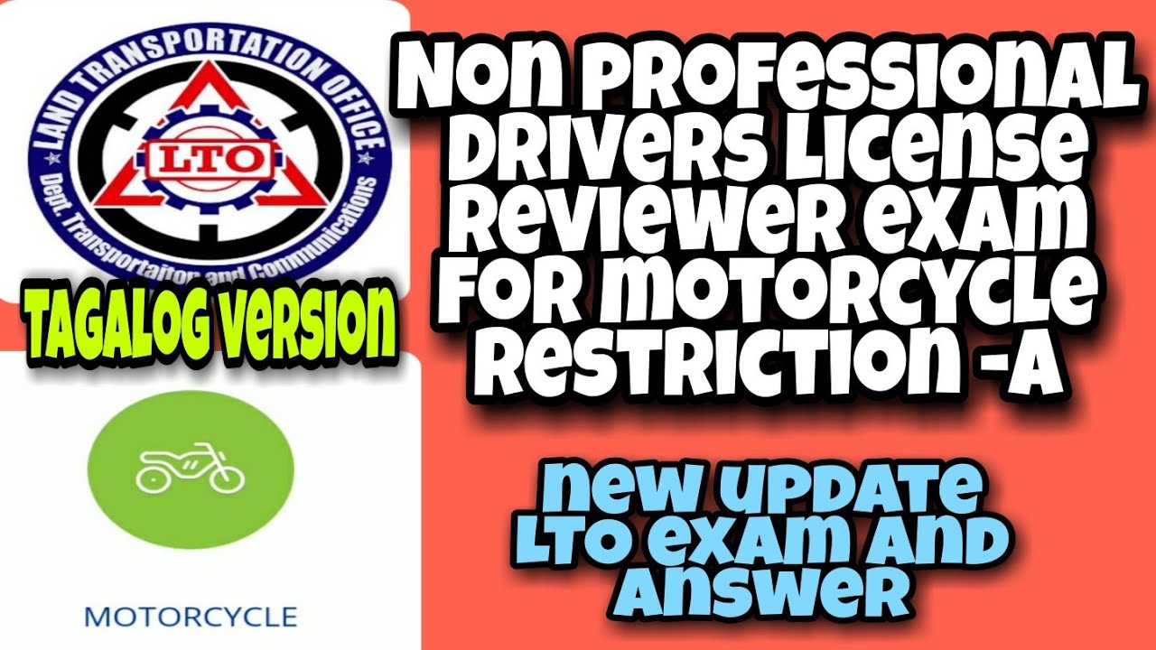 Non professional drivers license LTO reviewer exam 2023 legit exam ...