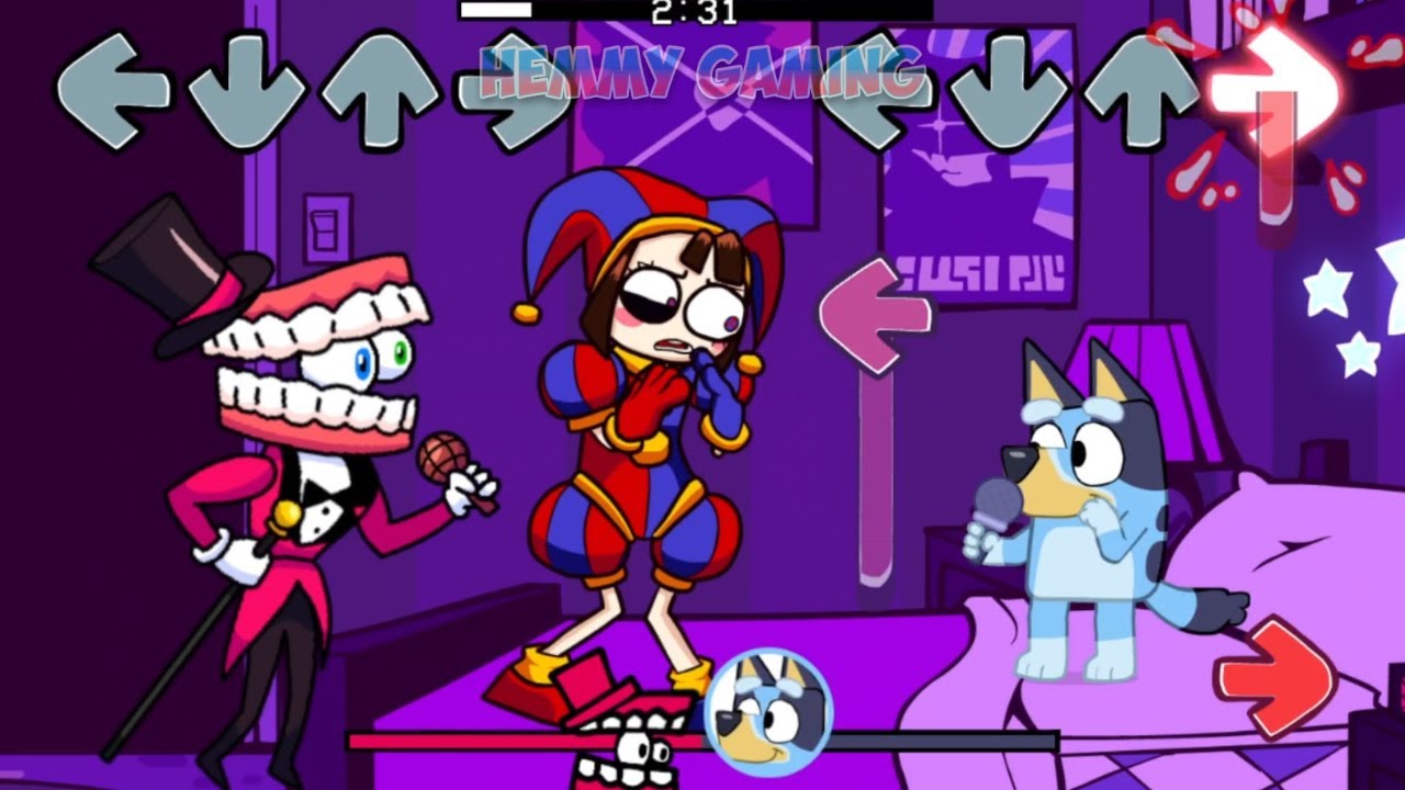 FNF Amazing Digital Circus vs Bluey, Bingo & Mackenzie Sings POWER HOUR ...