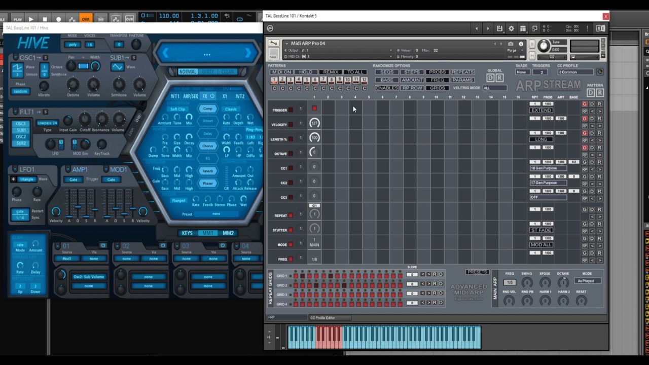 ARP Stream an Advanced MIDI ARP for Kontakt Demo - YouTube