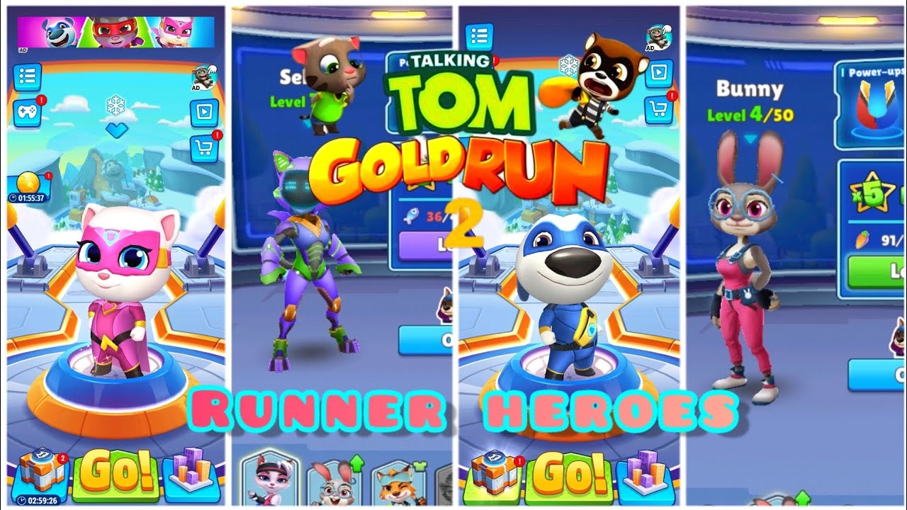 Runner heroes|Talking tom gold run |cat runner|Talking Tom Hero dash ...