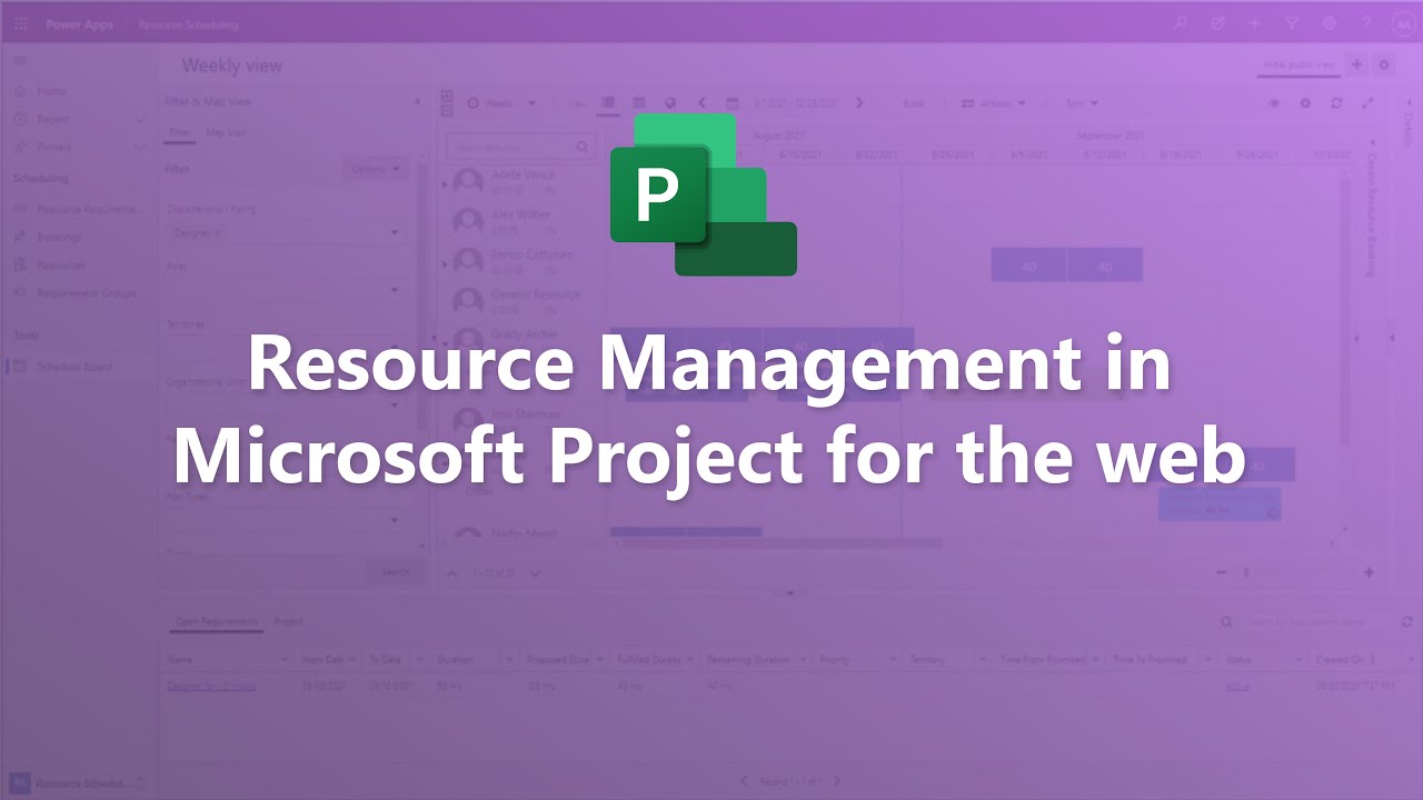 Resource Management with Microsoft Project for the web - YouTube