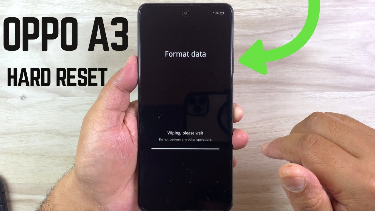 How to Hard Reset Oppo A3 With Volume Keys - YouTube