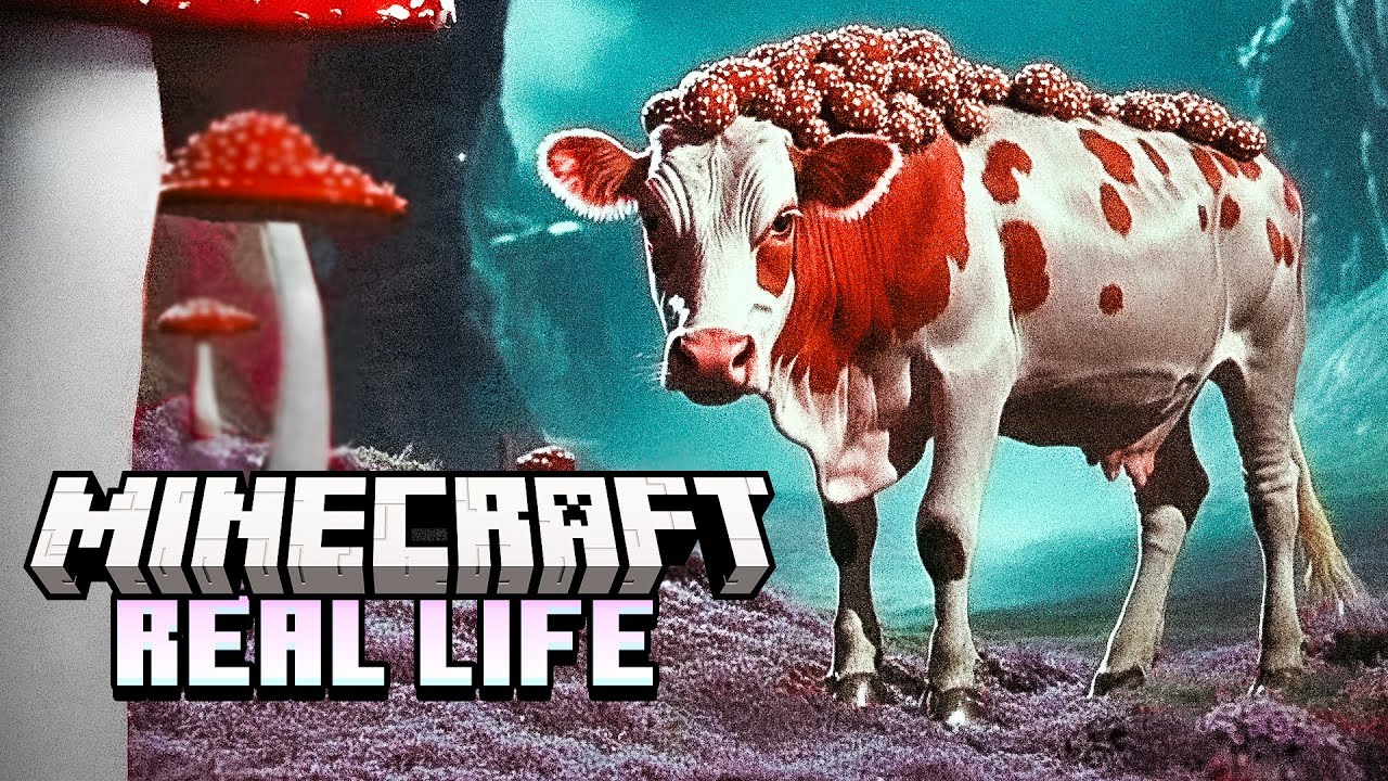 Minecraft MOOSHROOM in Real Life... - YouTube