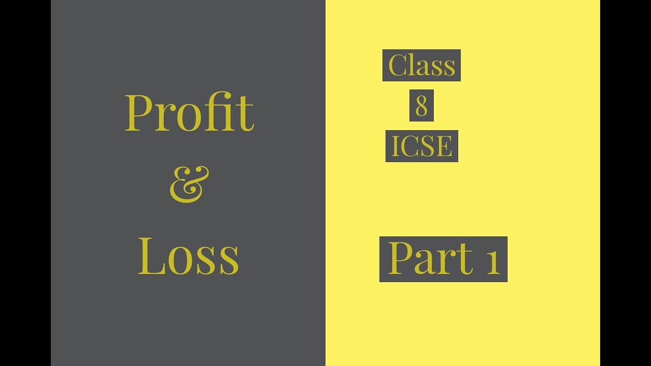 Profit and Loss Class 8 - YouTube