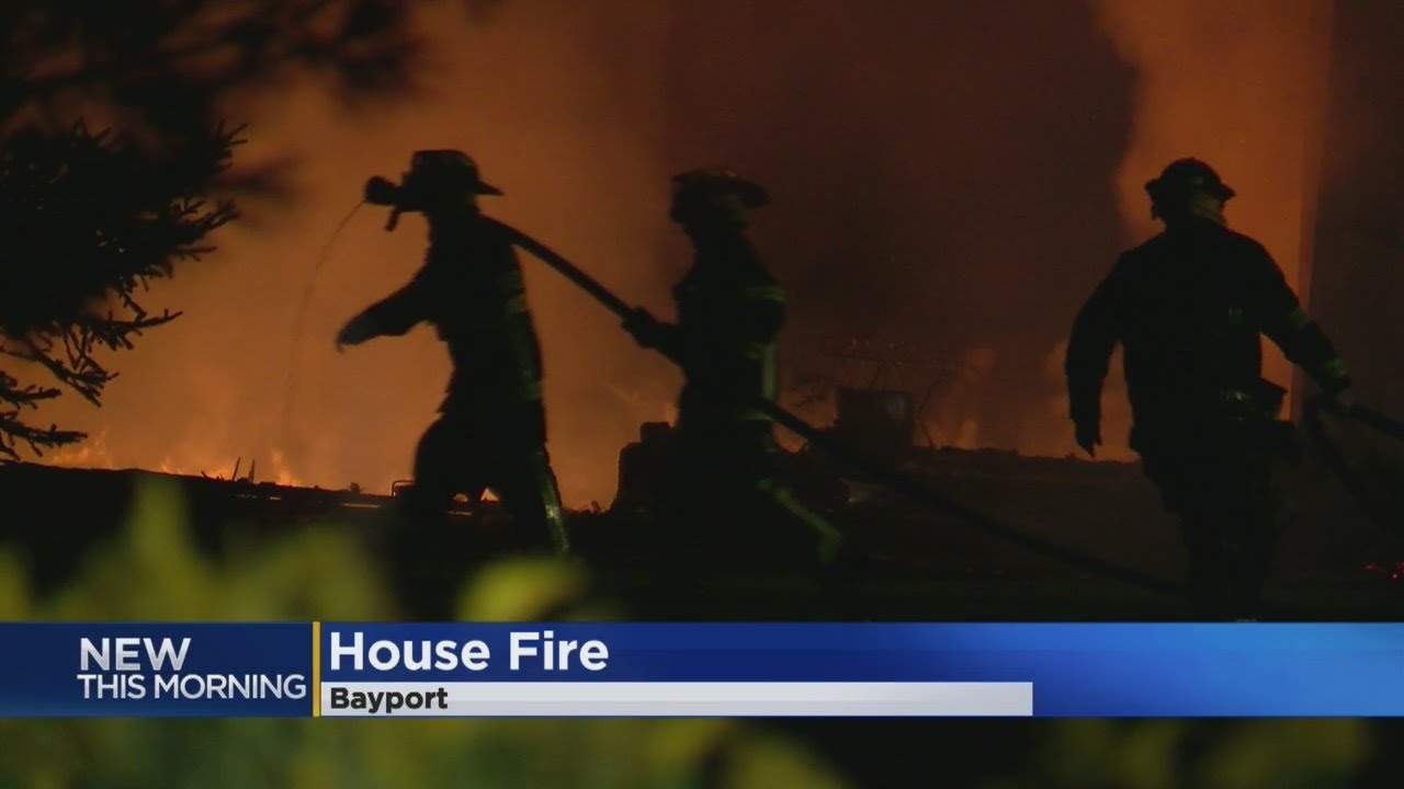 Several Departments Respond To Bayport Fire - YouTube