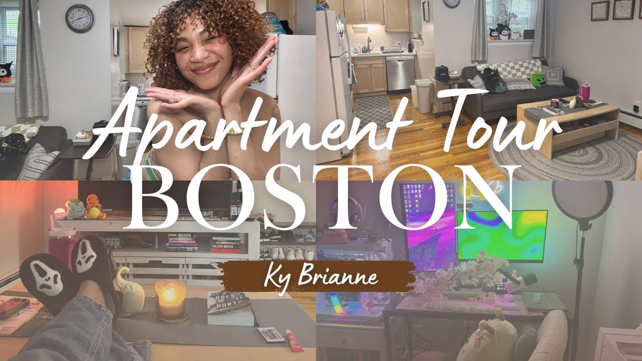 i moved again... Boston Apartment Tour! | Ky Brianne - YouTube