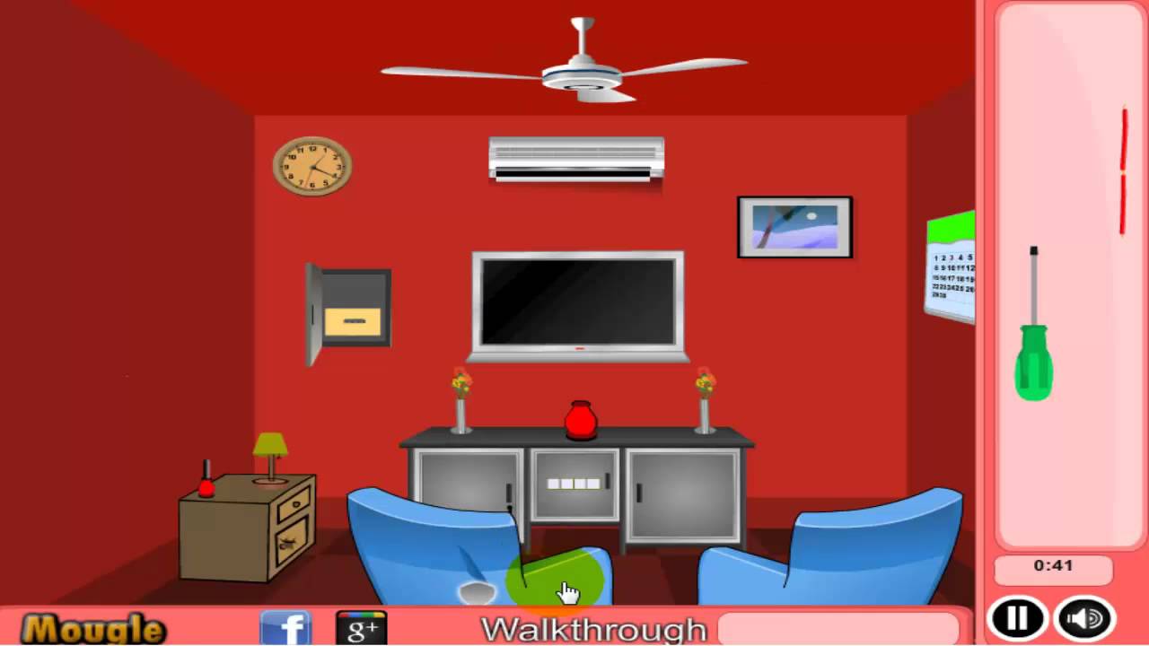 Easy Way Red Room Escape Walkthrough (Mougle Games) - YouTube
