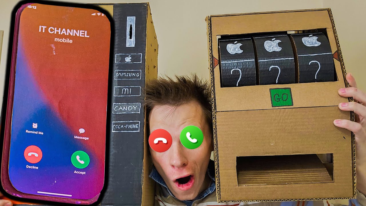 iPhone machine cardboard vs Samsung galaxy Z Flip 6 incoming call - YouTube