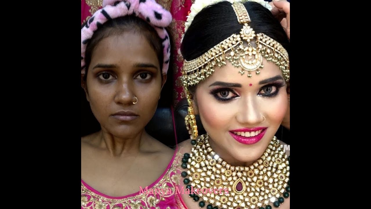 Most viral Bridal Makeup tutorial For Dark Skin By Manya Makeovers on ...