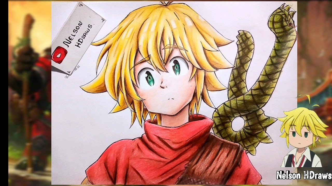 Tutorial COMO DIBUJAR A MELIODAS fácil paso a paso / How to draw ...