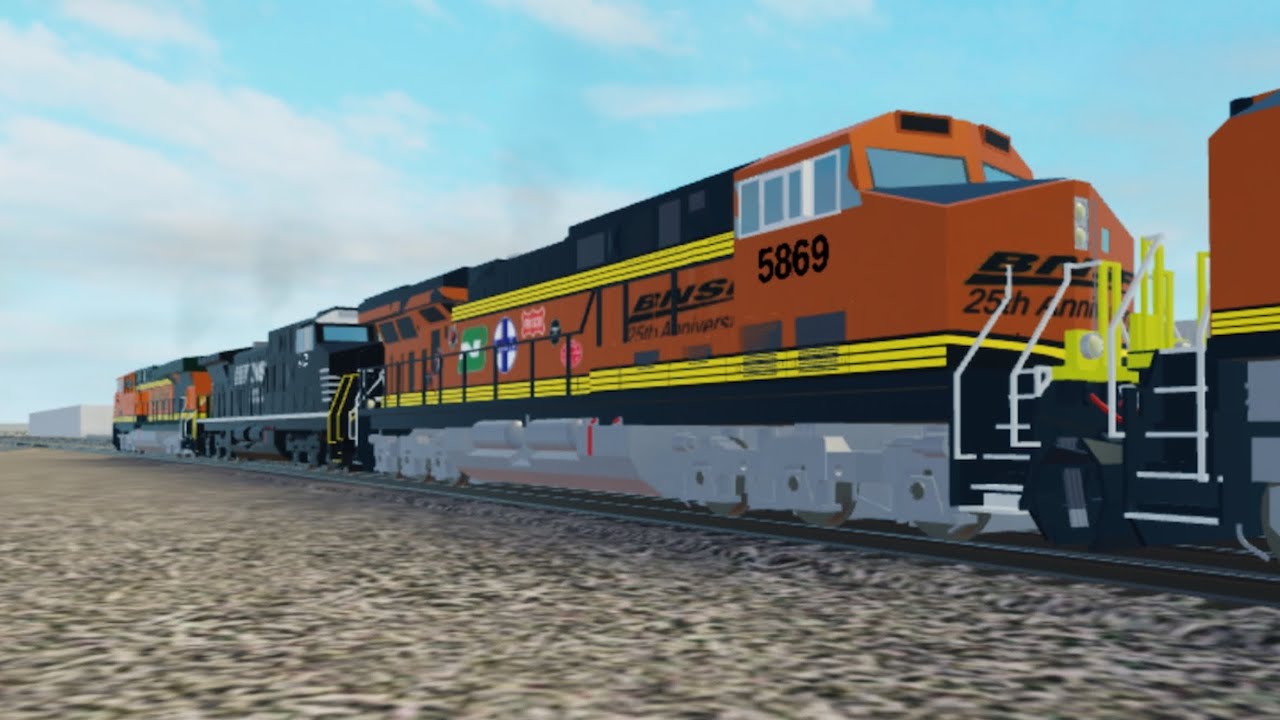 BNSF 5869 25th Anniversary ES44AC on BNSF Intermodal Train departed ...