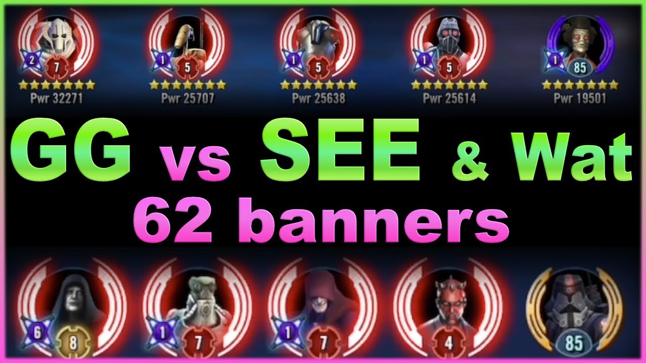 R7 General Grievous beats R8 Sith Eternal Emperor w Wat Tambor -- SWGOH ...